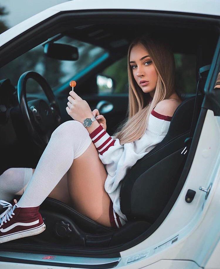 In car with lollipop | Scrolller