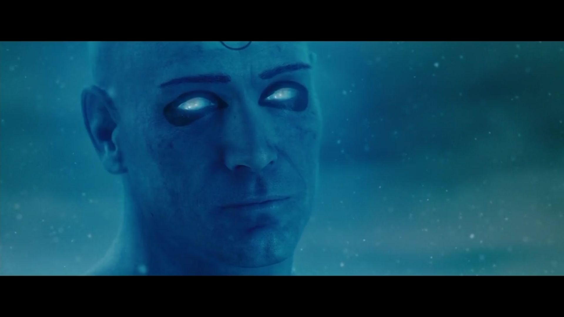 In Watchmen,when Dr. Manhattan confronts Rorschach he blinks several times. Earlier Ozymandias ...