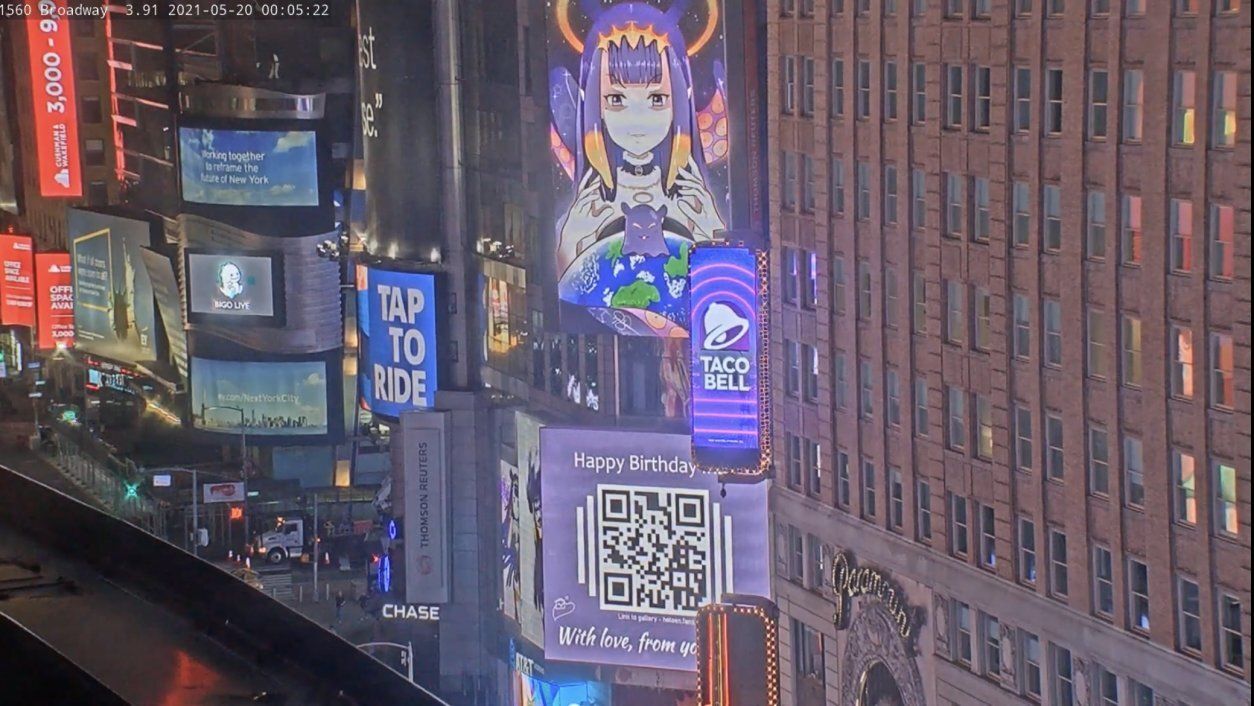 Ina in Times Square, sponsored by Taco Bell | Scrolller