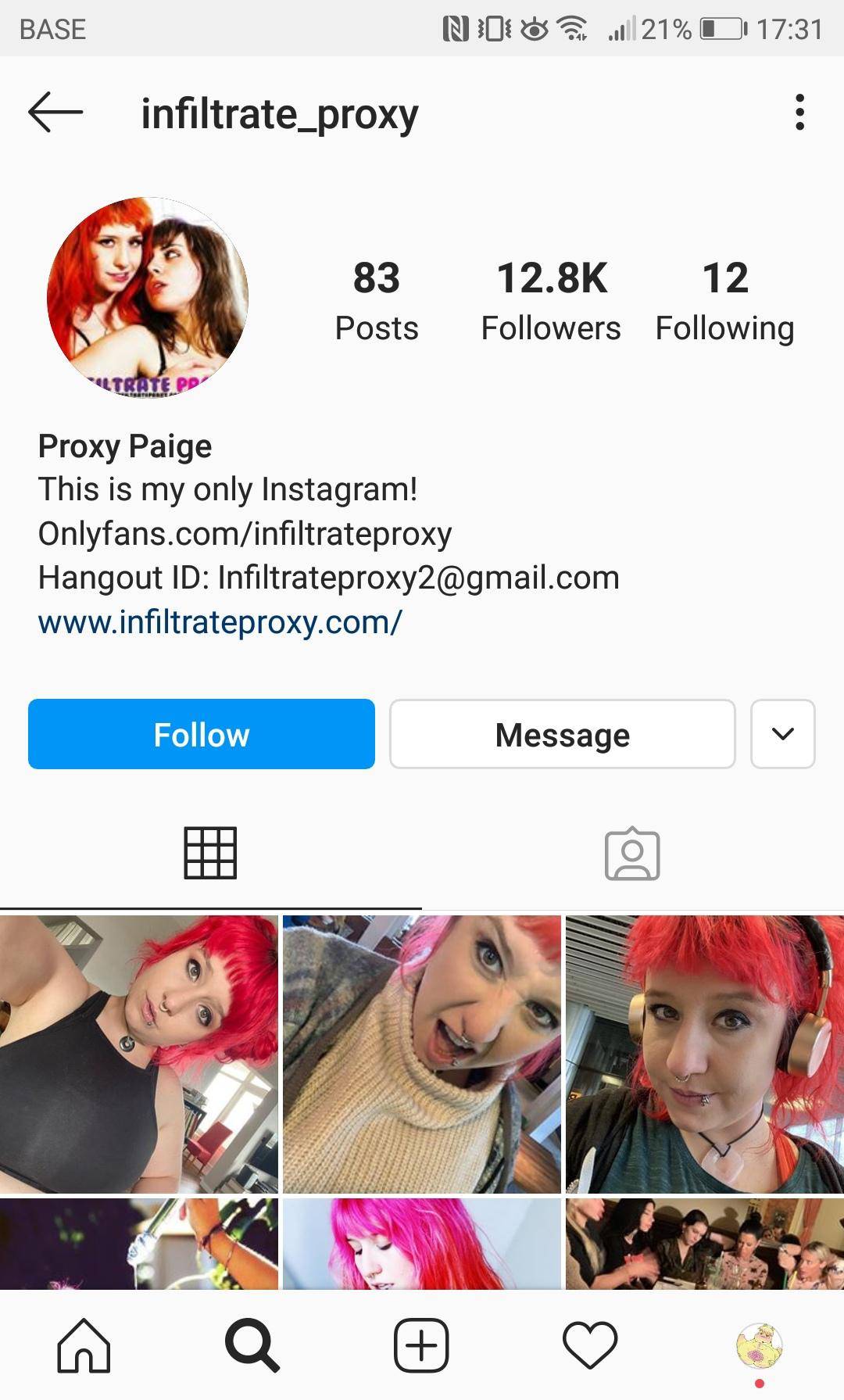 Infiltrate Proxy On Instagram Is An Imposter And Has More Followers