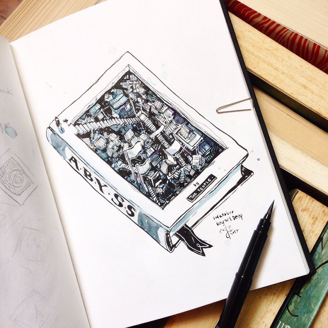 INKtober day 20 | Deep. by SillyJellie (Ellie) | Scrolller