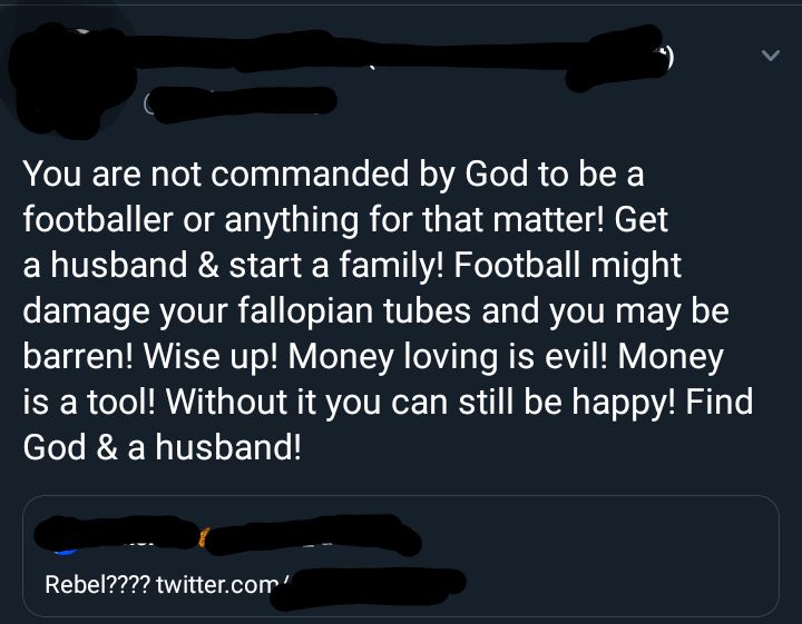 Insane religious misogynist. | Scrolller