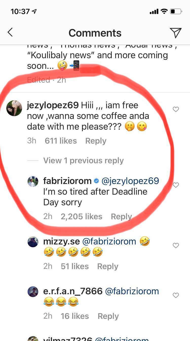 Instagram Bot’s PUSH to sign SUPERSTAR Fabrizio Romano FAILS on CRAZY deadline day | Scrolller