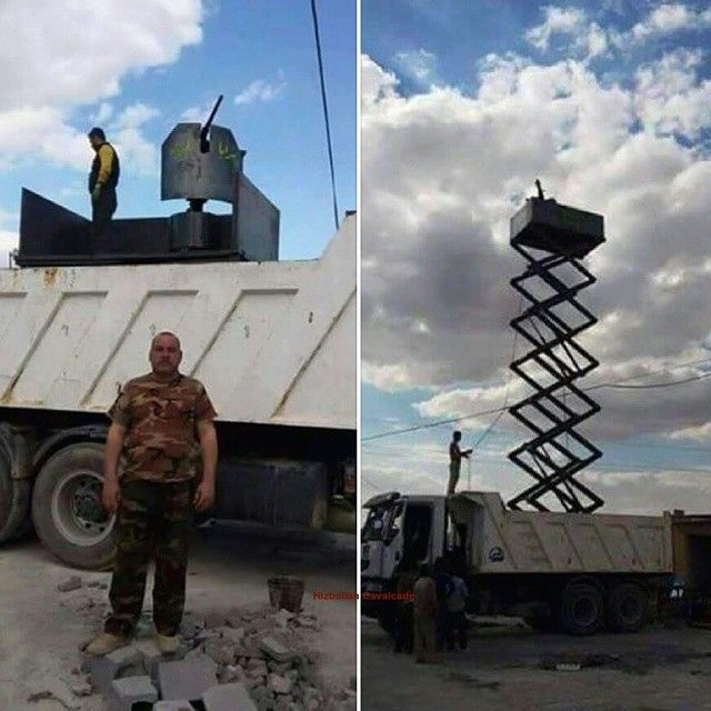 Iraqi scissor lift dump truck | Scrolller