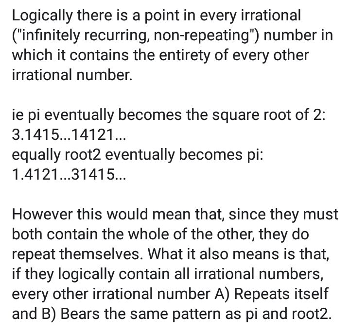 Irrational numbers might loop around | Scrolller