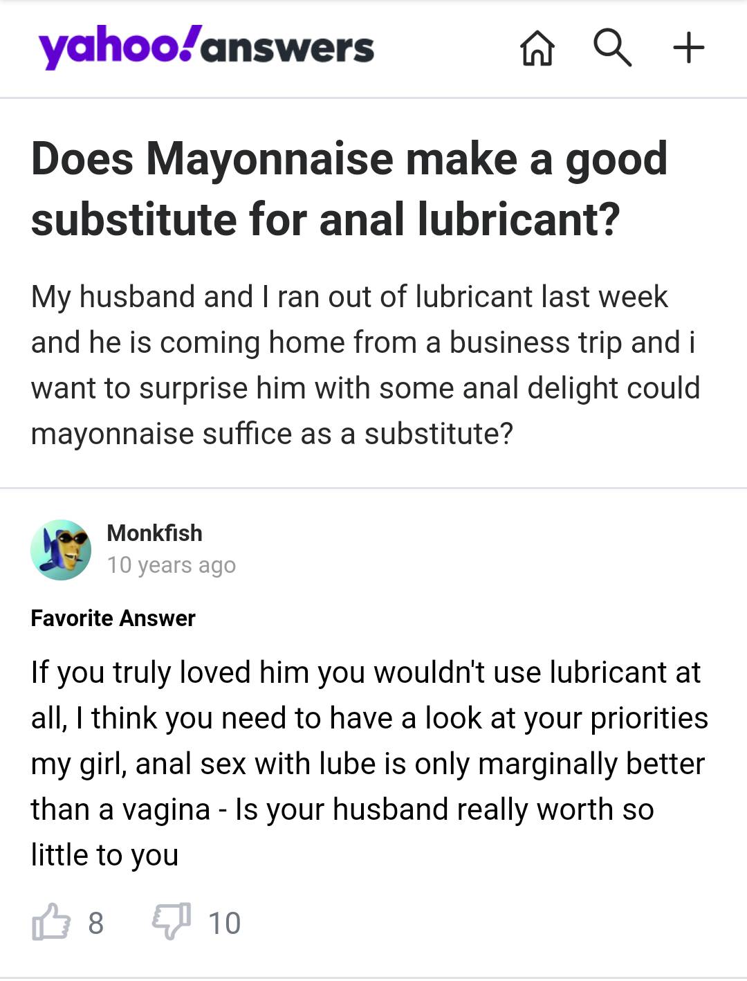 Is mayo good lube? | Scrolller