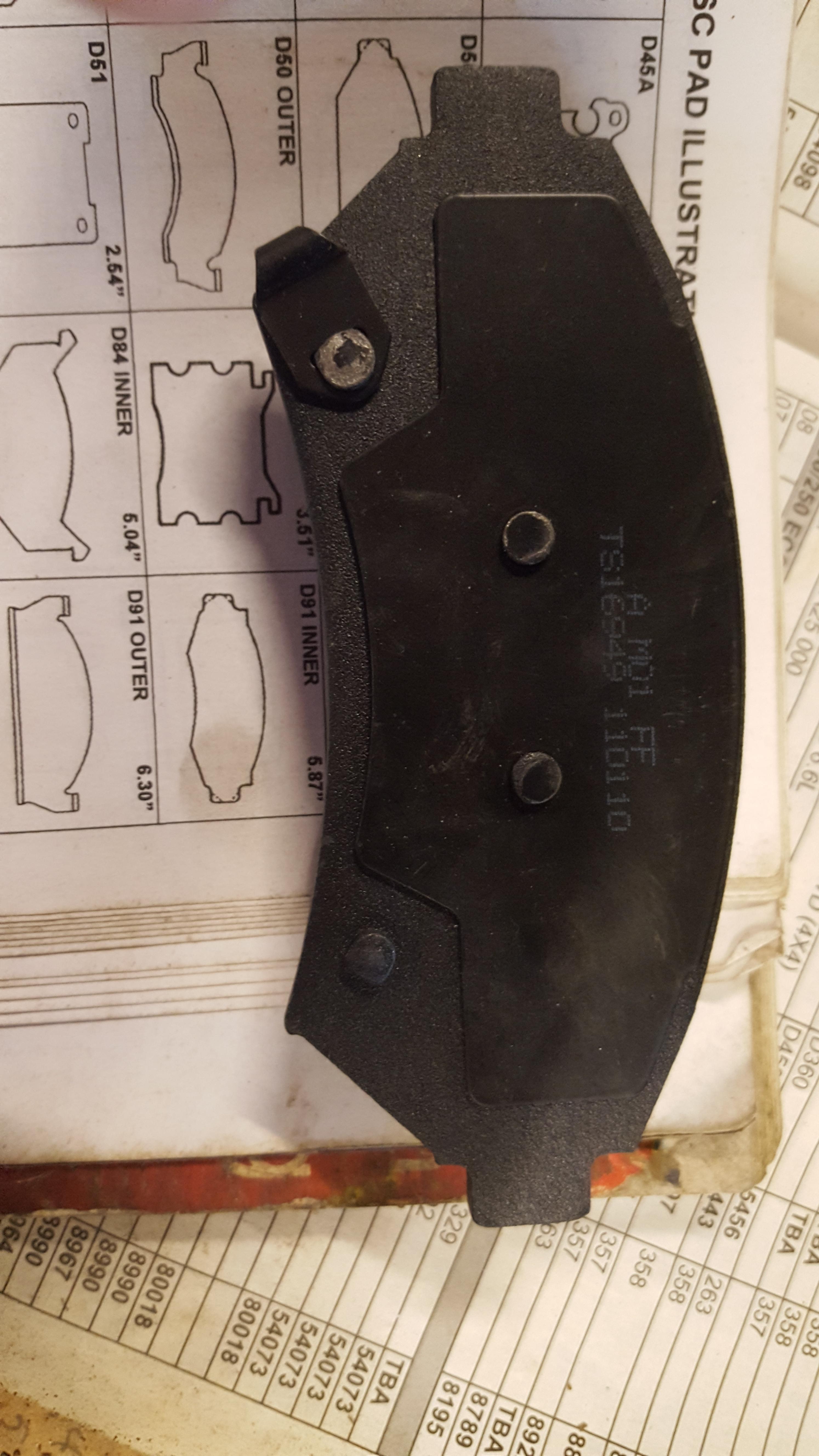 Is this brake pad the same as the picture under it? | Scrolller