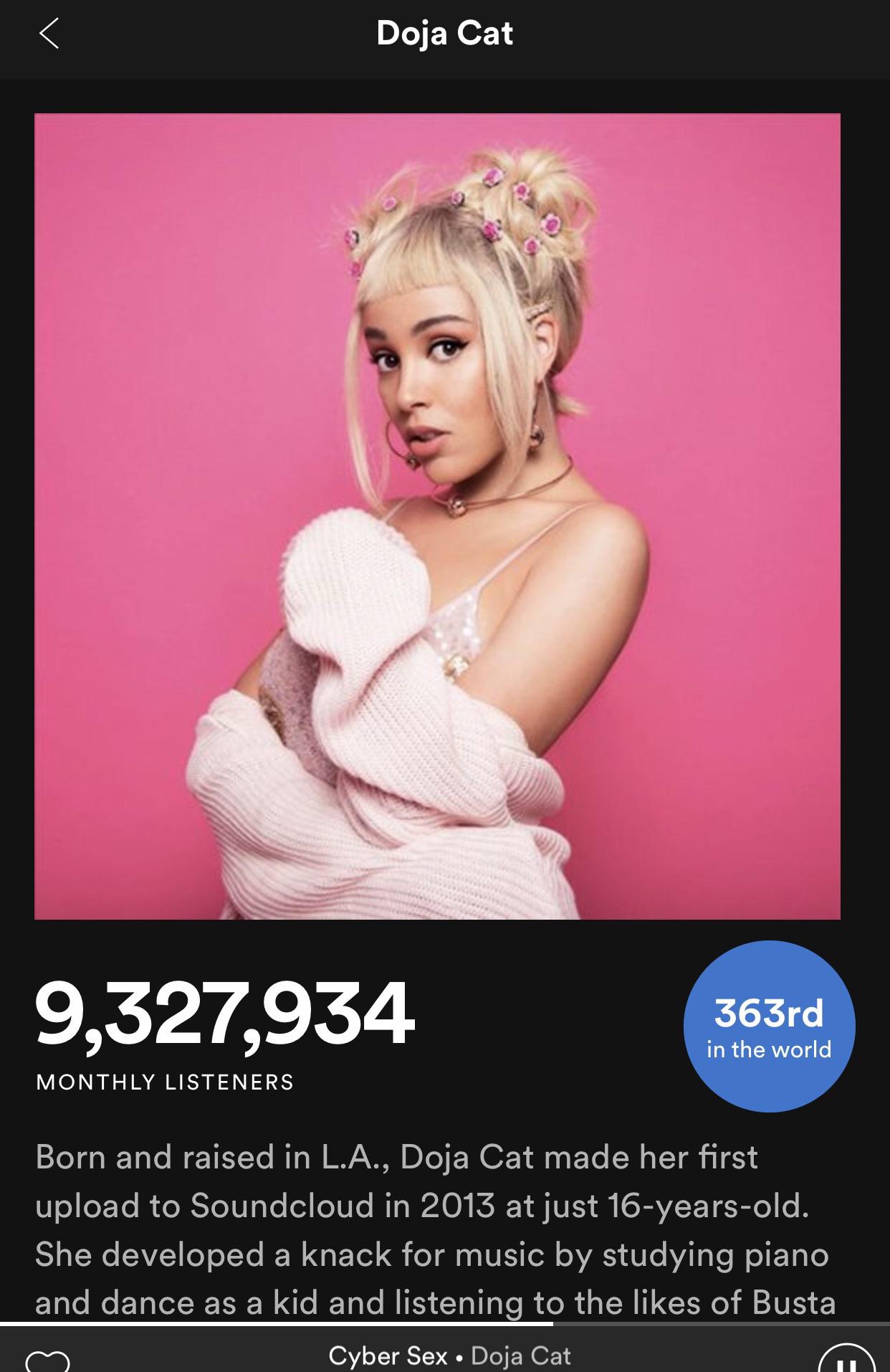 It’s amazing how many people Doja is reaching compared to last year and even before the release ...