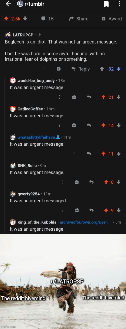 It was an urgent message | Scrolller