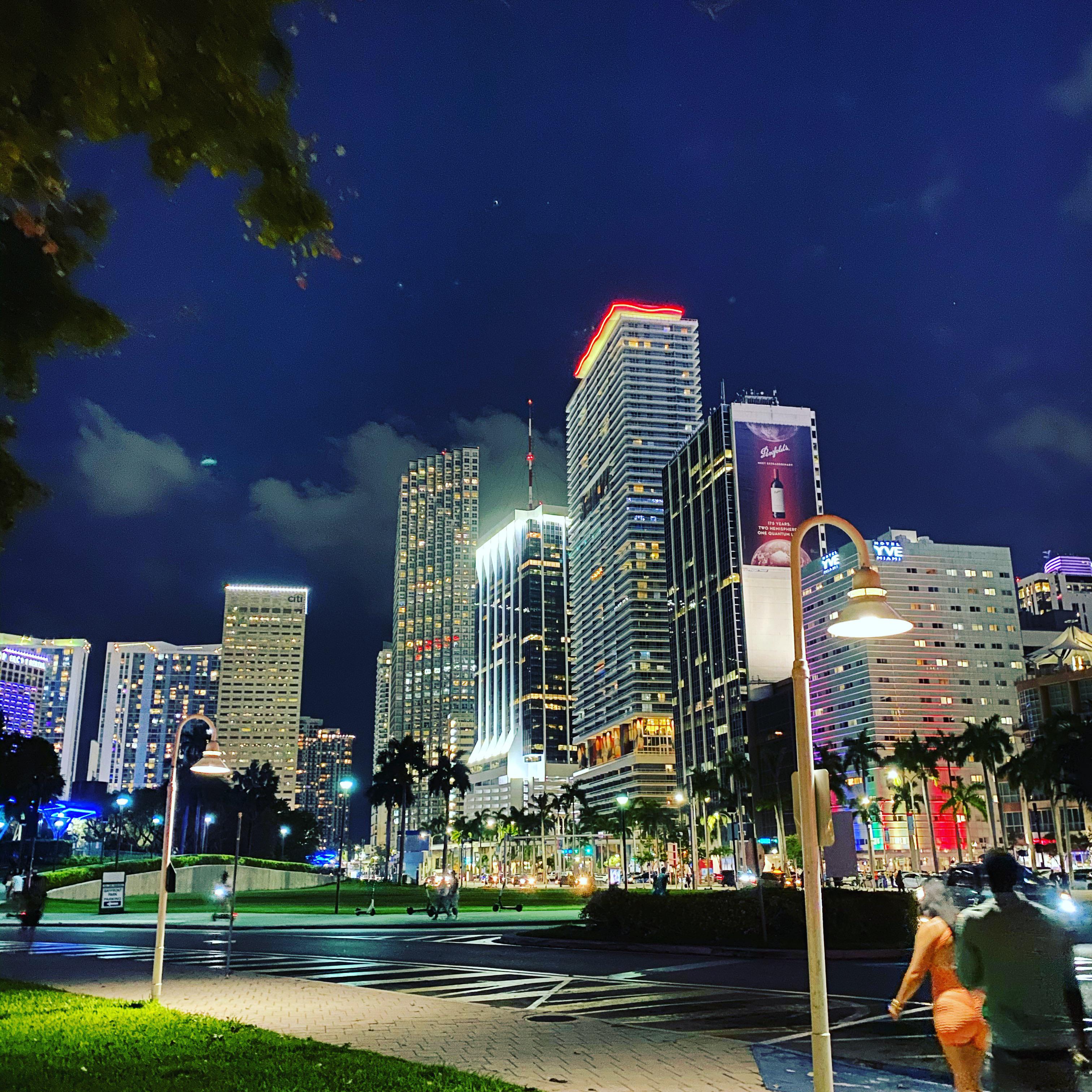 ITAP of downtown Miami at night. | Scrolller