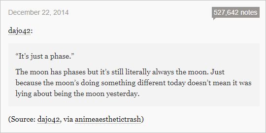 "It's just a phase." | Scrolller