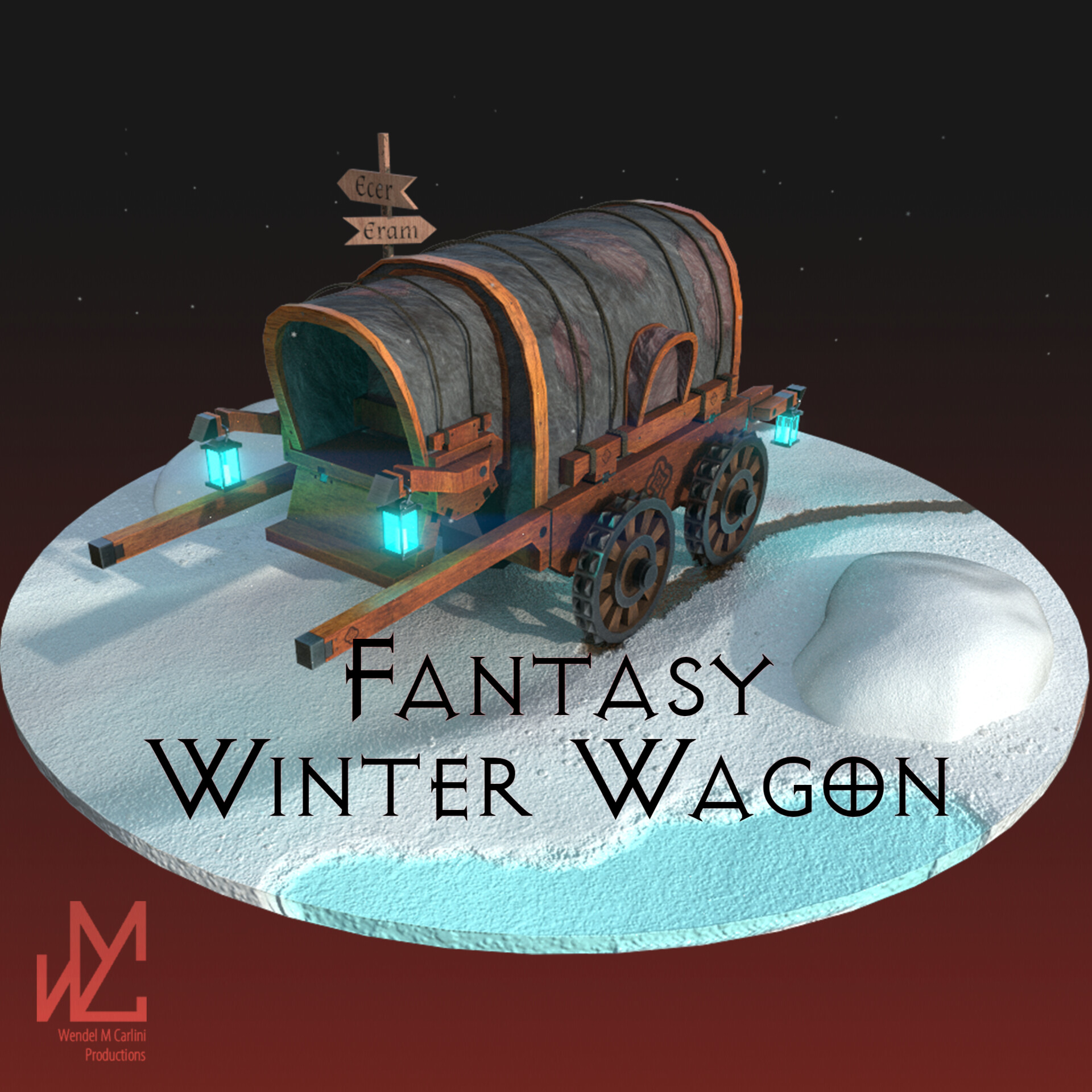 I've created a ''Winter Wagon'' Inspired by the adventure that me and my friends are playing ...
