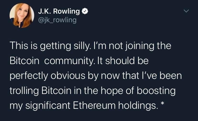 J. K. Rowling is an Etherean 🦄 | Scrolller