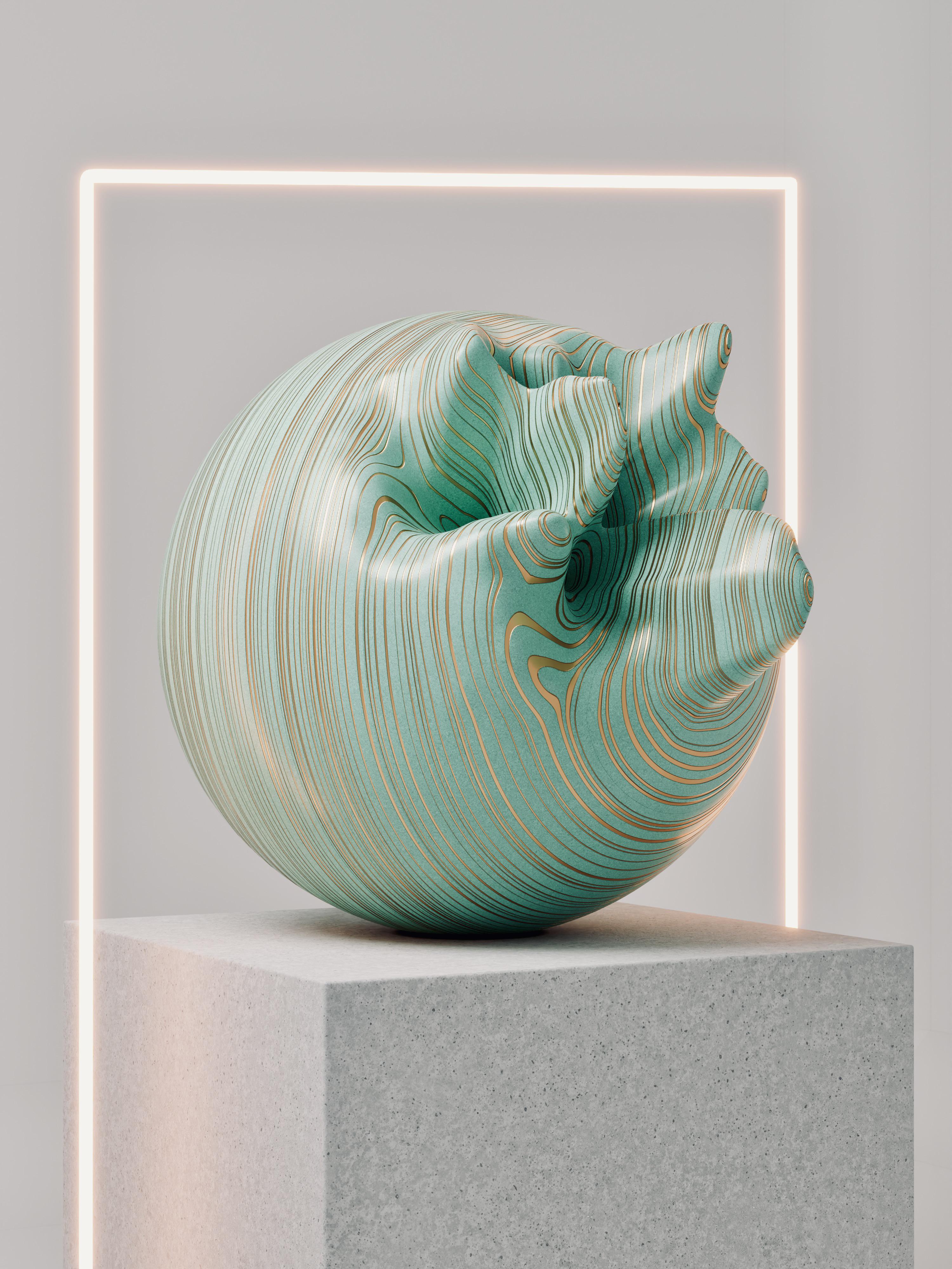 Jade and Gold Sphere Study | Scrolller