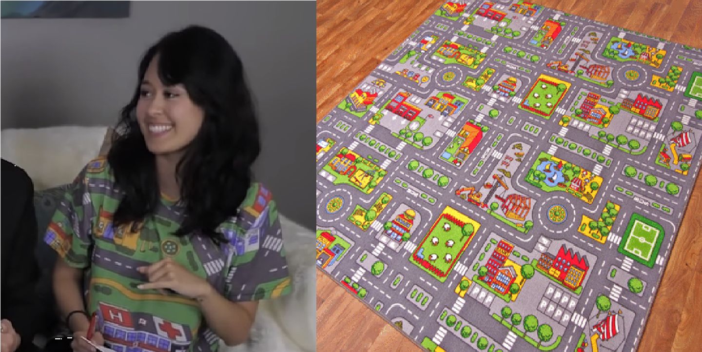 Jaiden is wearing a car road map thing in Kidz Bop Quiz 2 by Jacksfilms | Scrolller