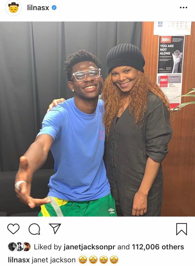 Janet with Lil Nas X backstage at Glastonbury Fest | Scrolller