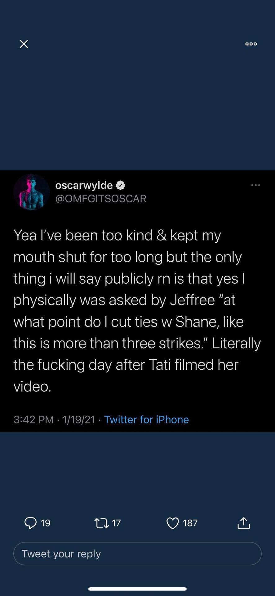 Jeffree wanted to drop Shane (shock of all shocks) | Scrolller