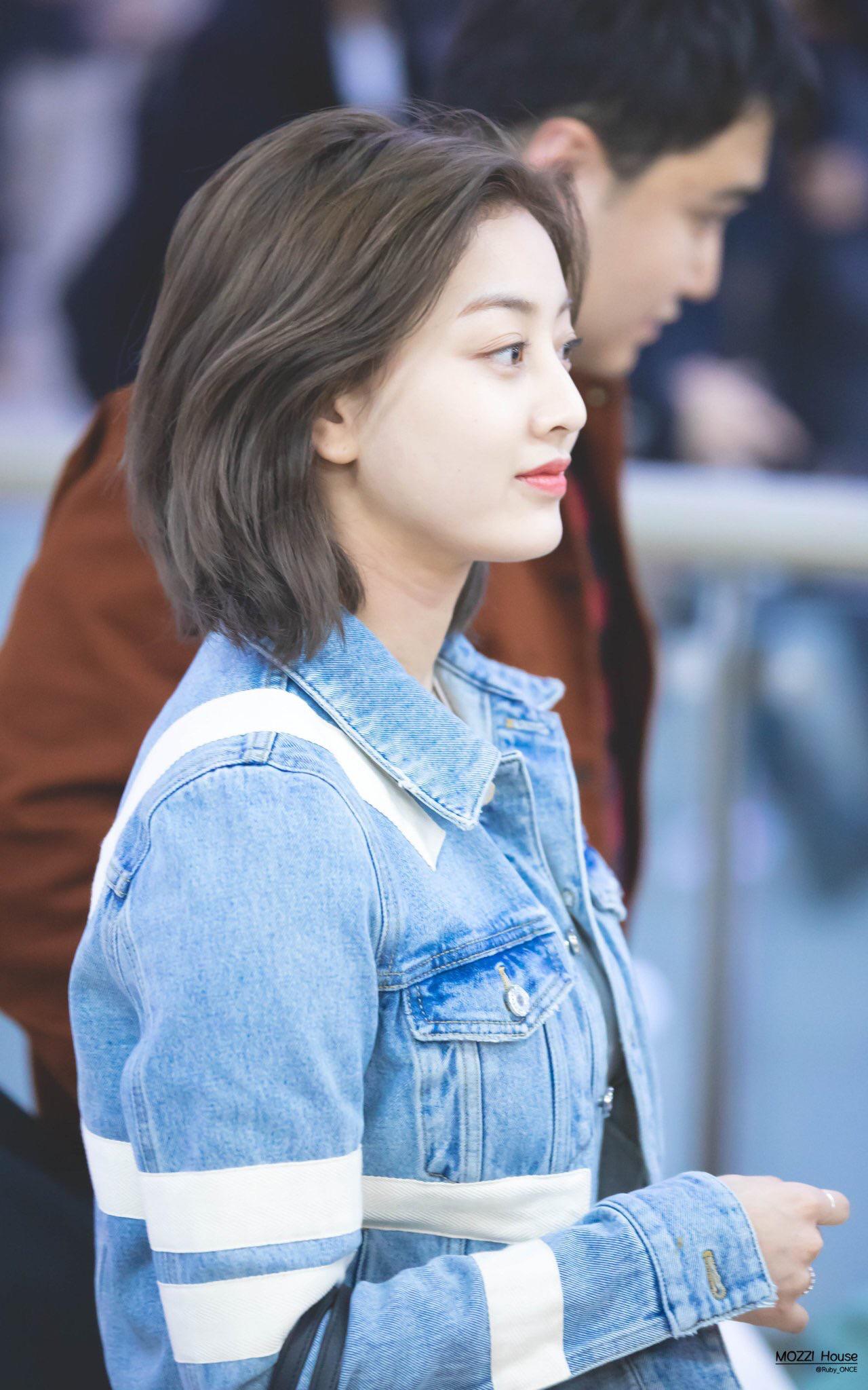 JIHYO in denim jacket | Scrolller