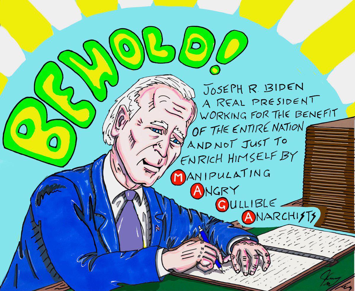 Jim Carrey depicts Comrade Biden urging gullible anarchists to read more theory | Scrolller