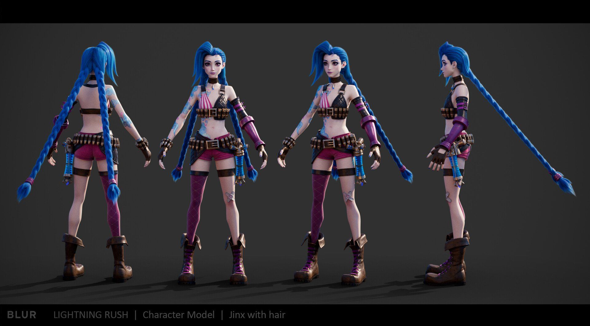 Jinx Model From The Wild Rift Cinematic Trailer. | Scrolller