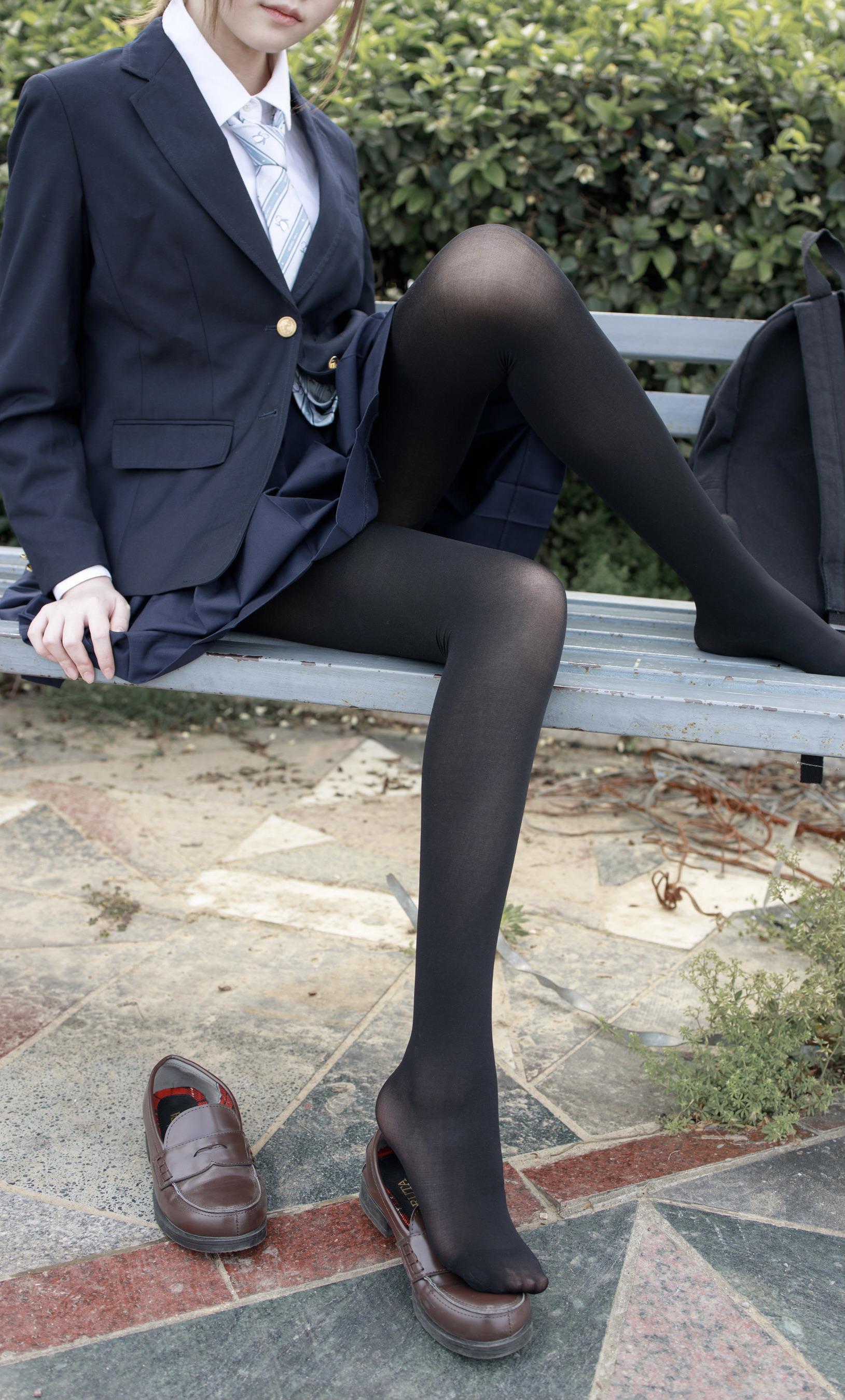 JK uniform in black tights | Scrolller