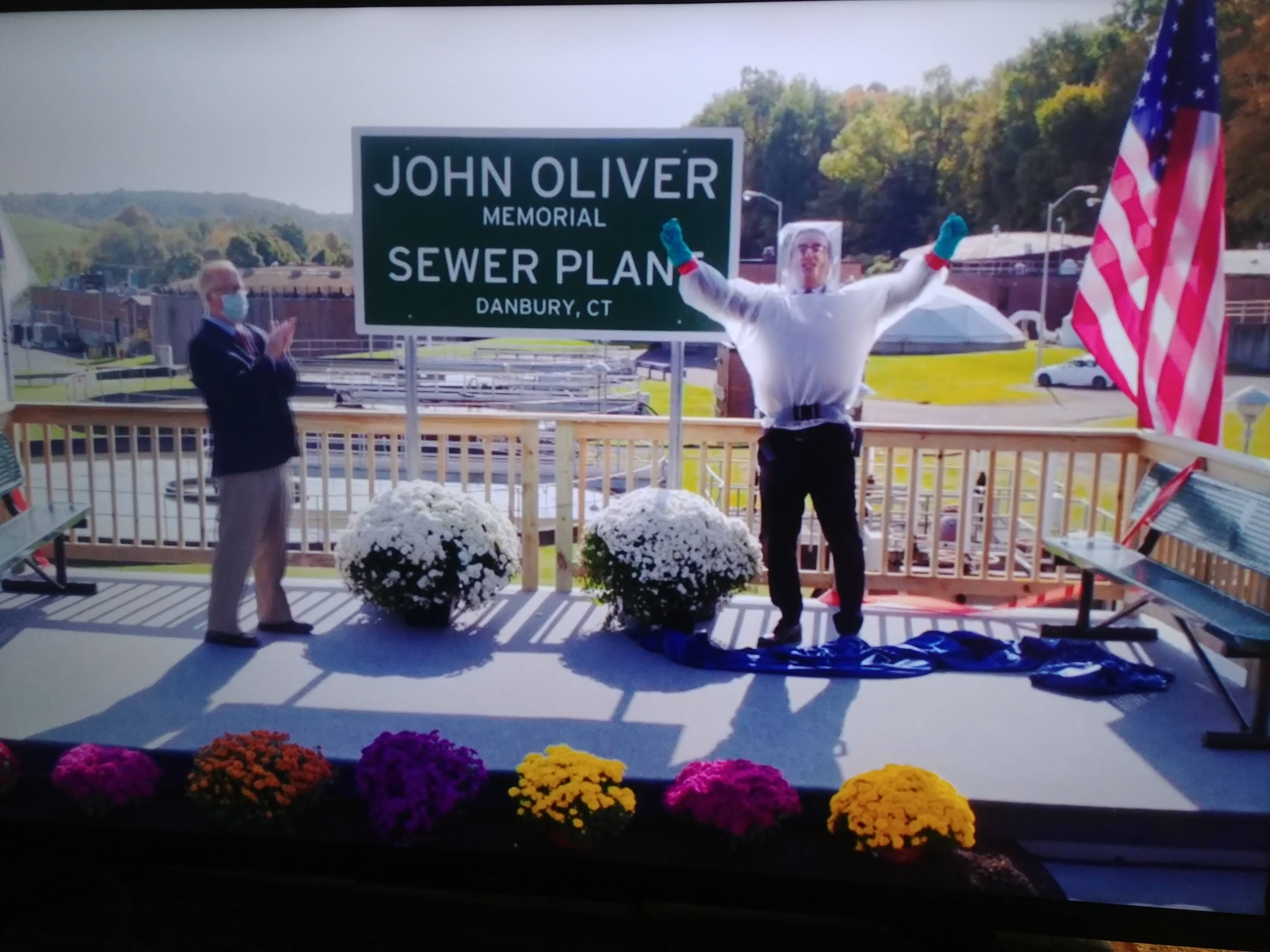 John Oliver Memorial Sewage Plant Ribbon Cutting | Scrolller