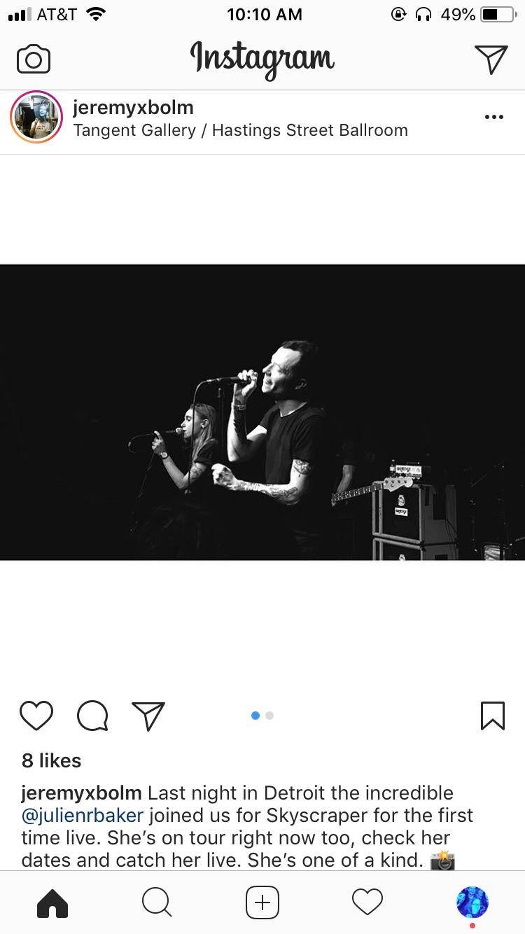 Julien performed Skyscraper with Touché Amoré last night. | Scrolller