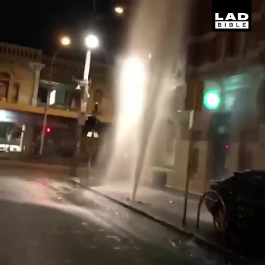 Jumping through a burst fire hydrant. WCGW? | Scrolller