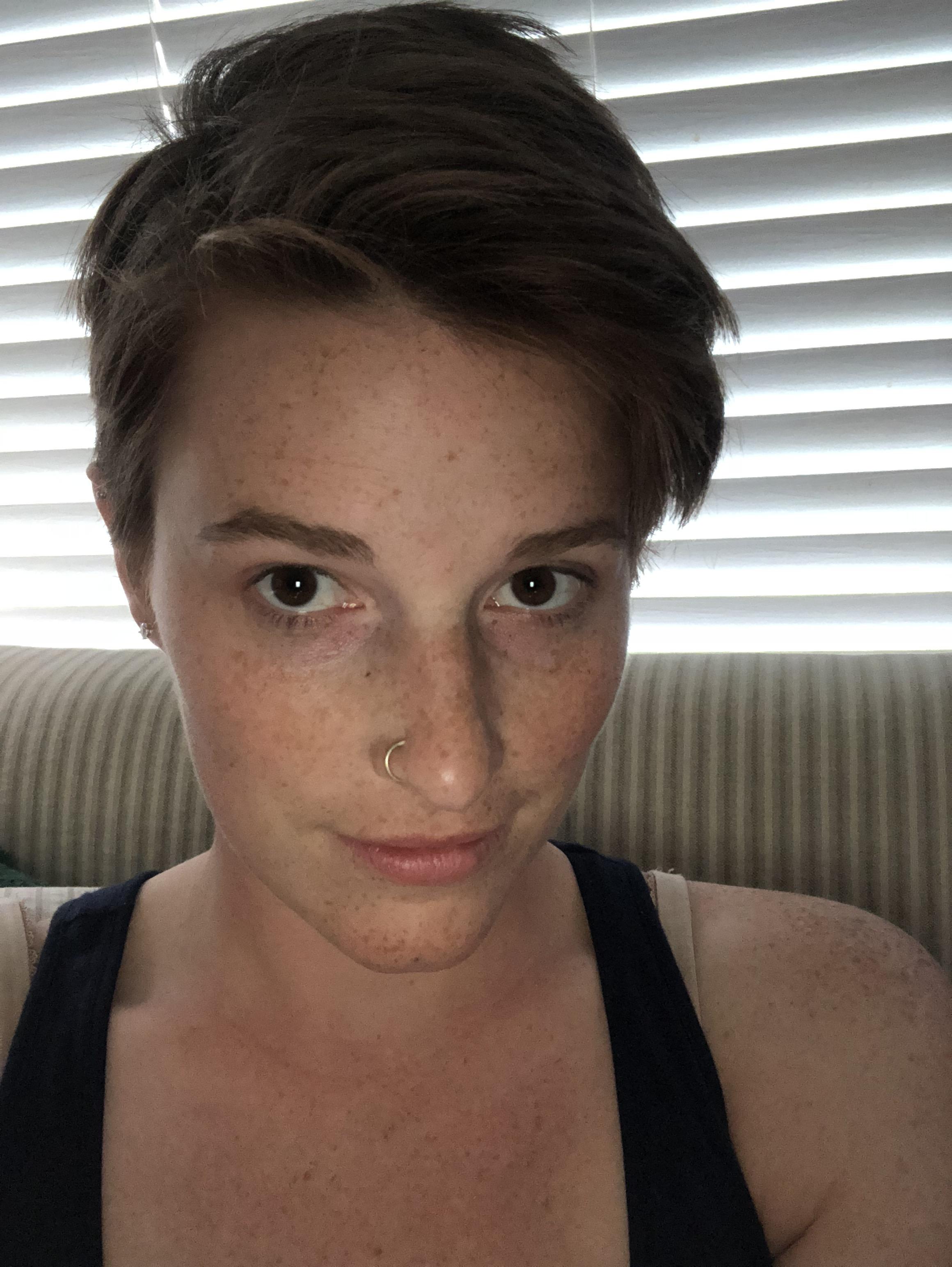 Just cut all my hair off for my first ever pixie cut. Still just trying to figure it out ...