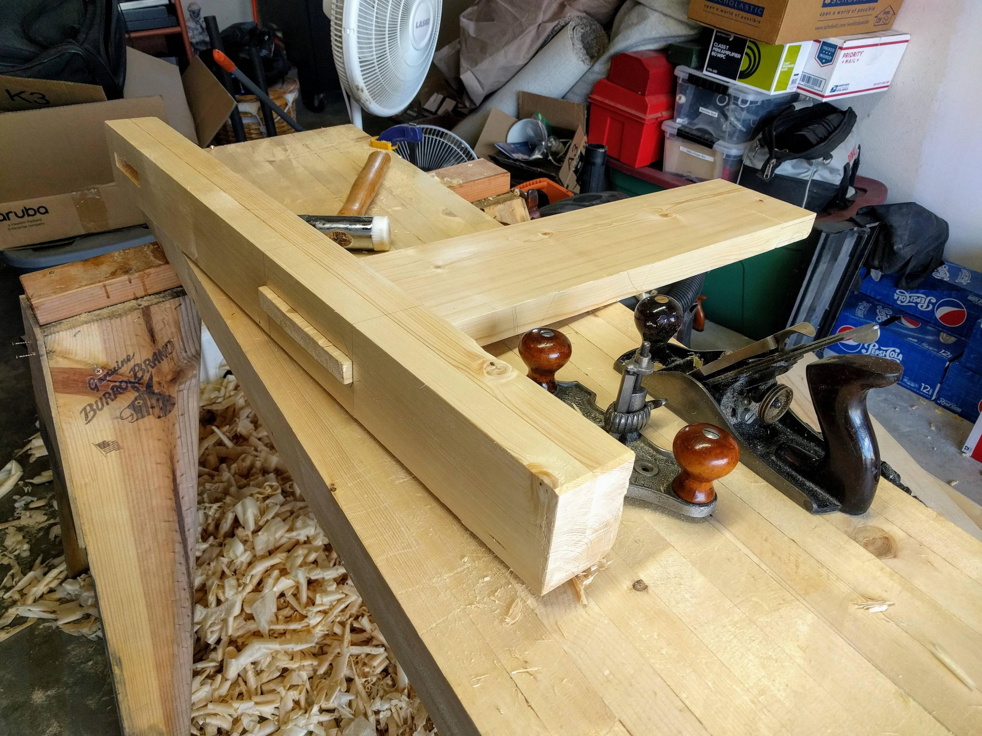 Just finished my first through mortise and tenon joint on a leg assembly of my woodworking ...