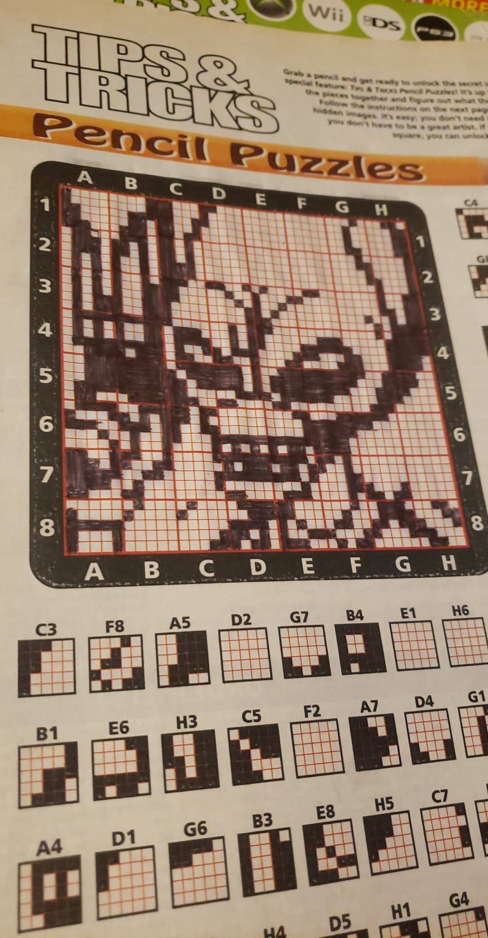 just finished puzzle from tips and tricks magazine any guess on who the character is? | Scrolller