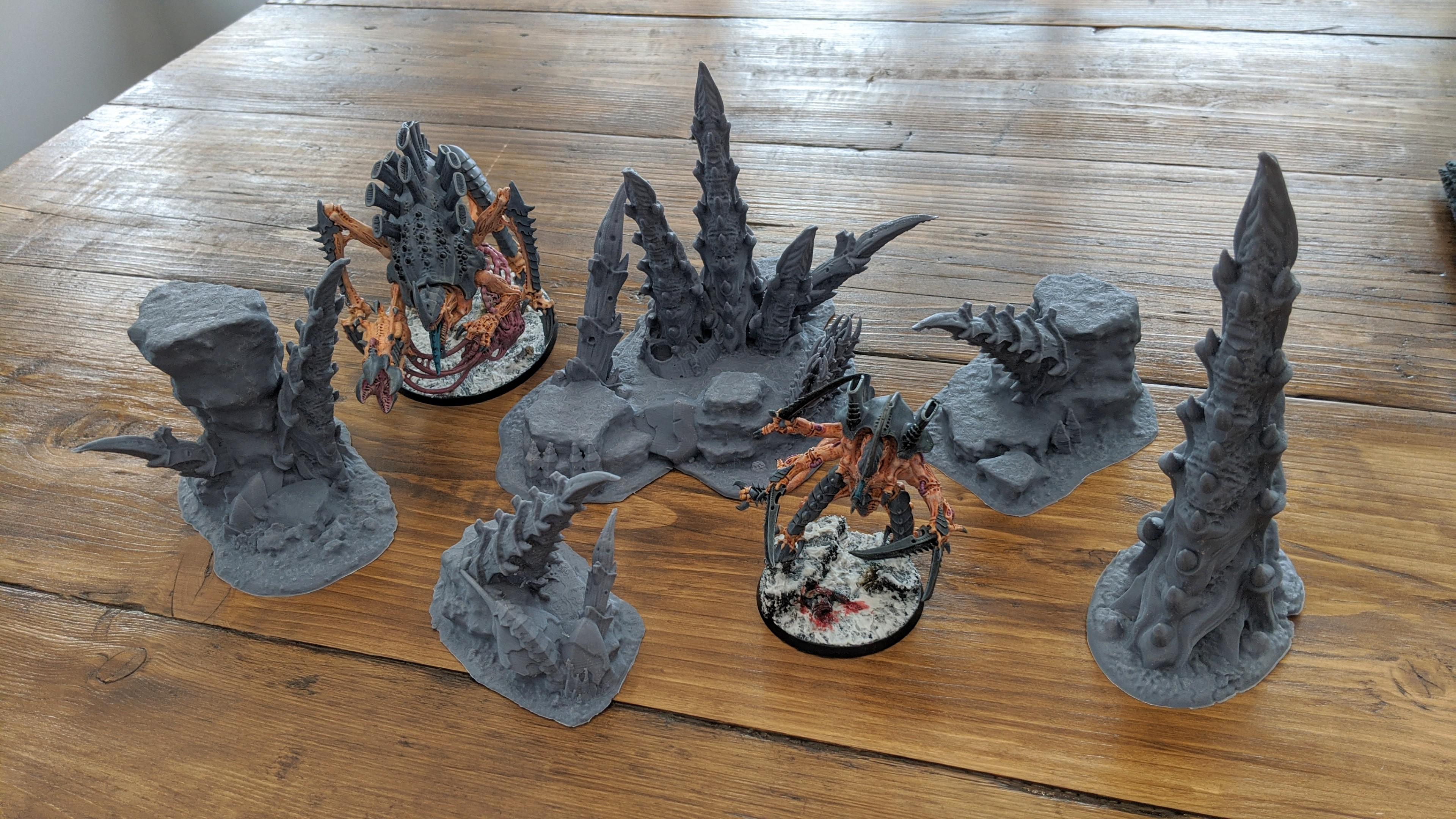 Just got my 3D printed Tyranid terrain | Scrolller