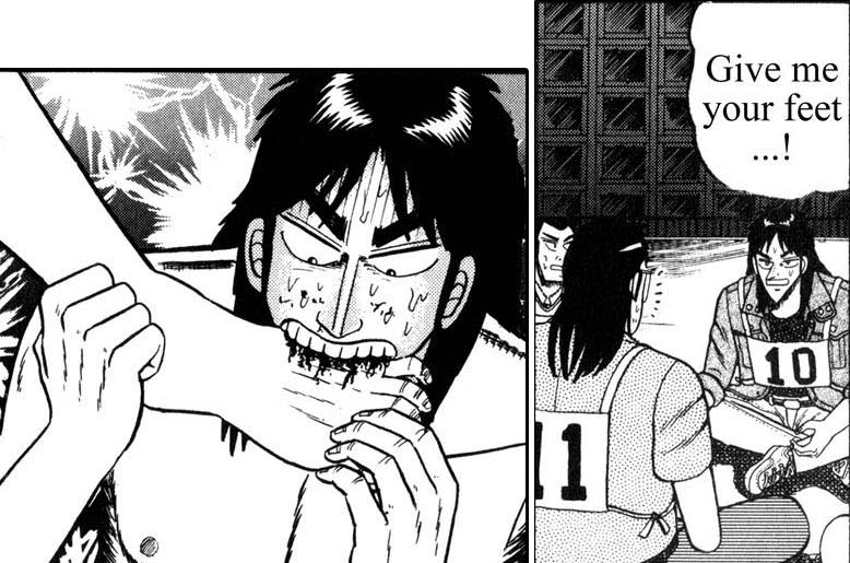 Kaiji Puts A Foot In His Mouth.png | Scrolller