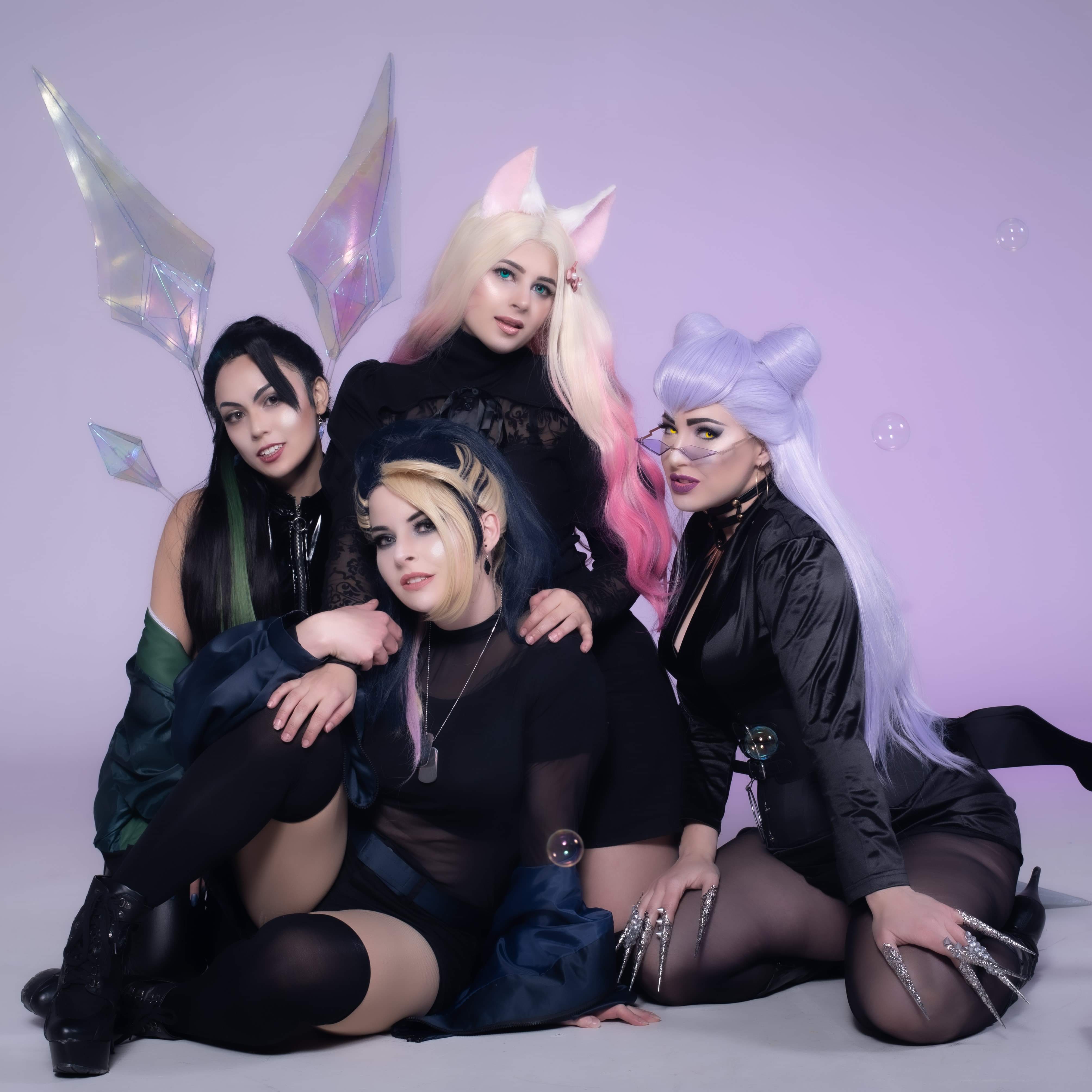KDA "the Baddest" LOL group by Carleybombshell, Shanna Lynne Cosplay, Wubear and Nica Stone ...