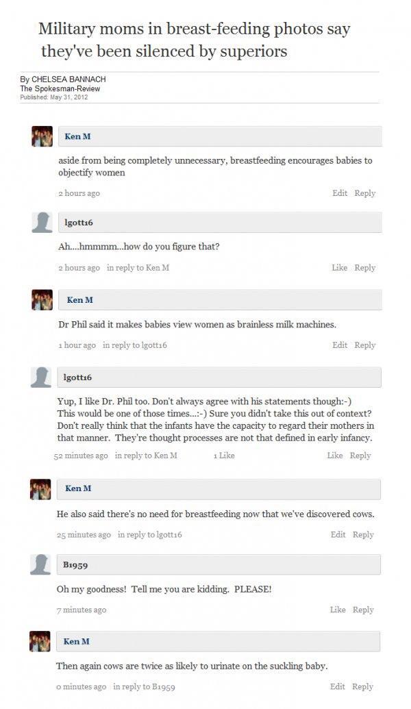 Ken M on breast-feeding | Scrolller