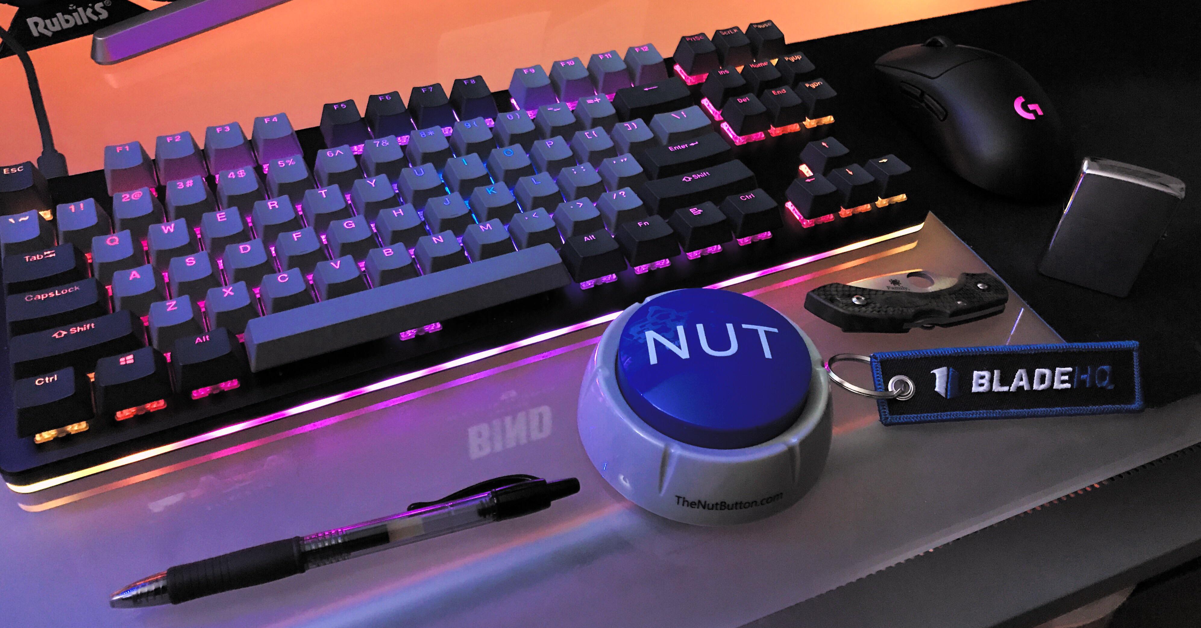 Keyboard, Knife, Pen, and of course "The Button" | Scrolller