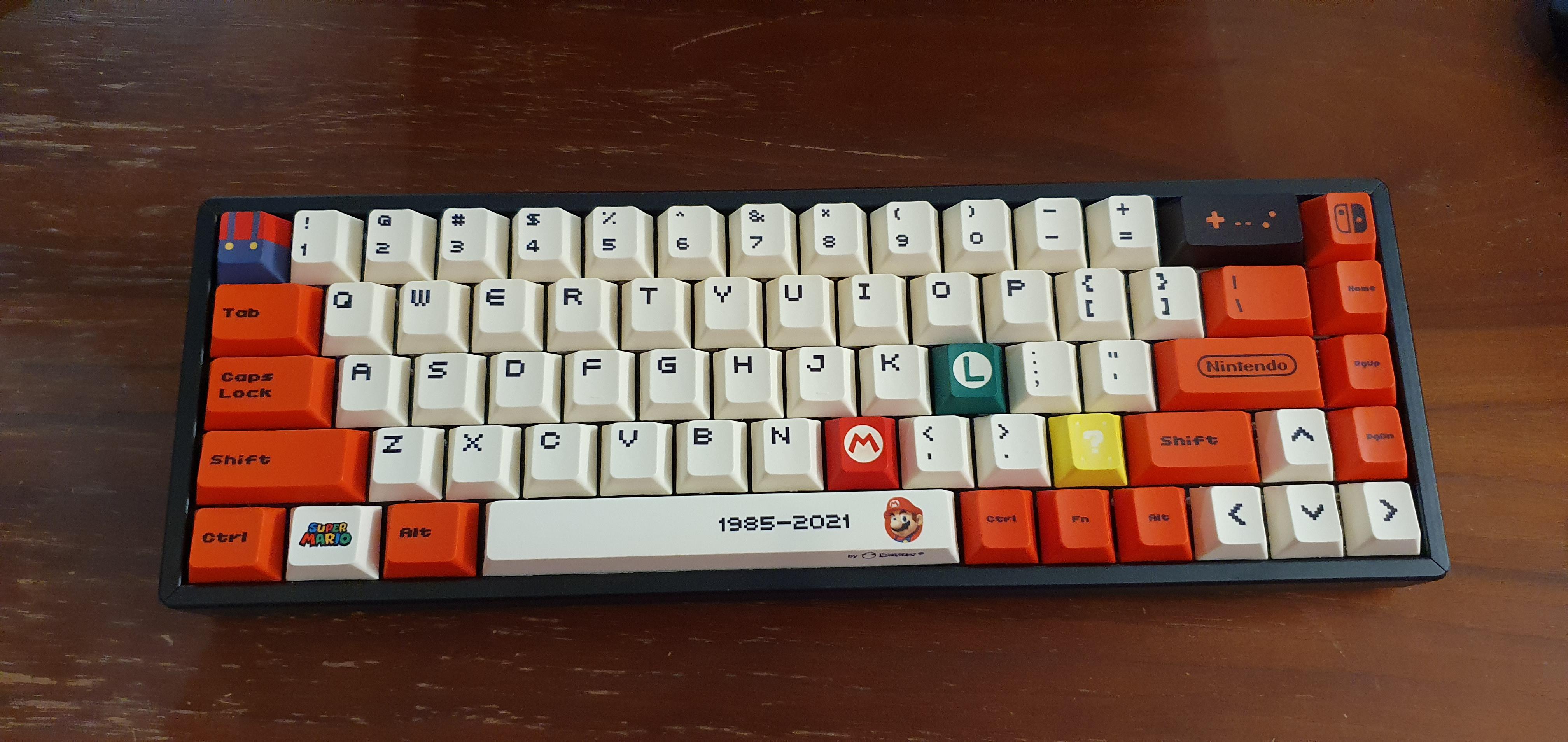 Keychron K6 with Super Mario PBT Keycaps | Scrolller
