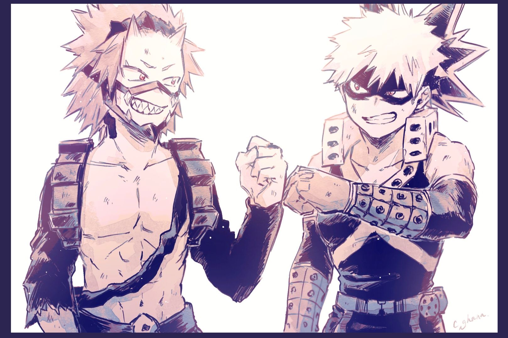 Kiribaku fist bump | Scrolller