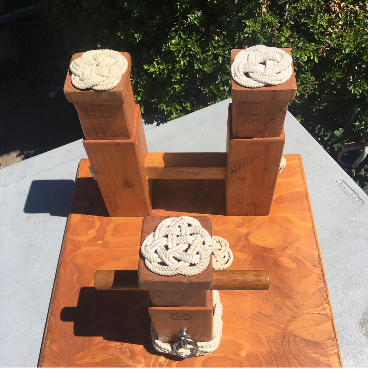 Knot tying station. Made with scraps. | Scrolller