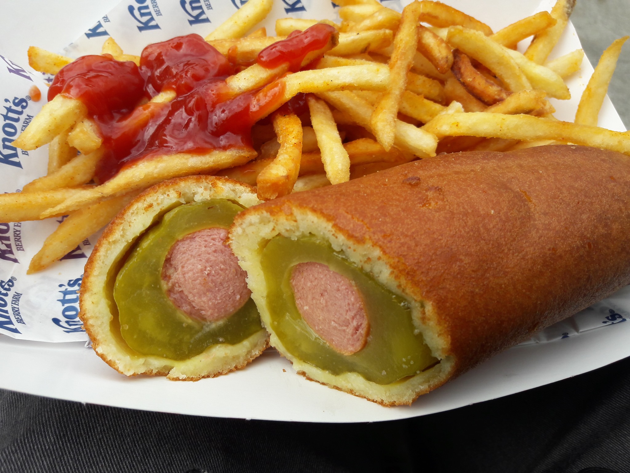 Knott's Berry Farm Pickle Corn Dog | Scrolller