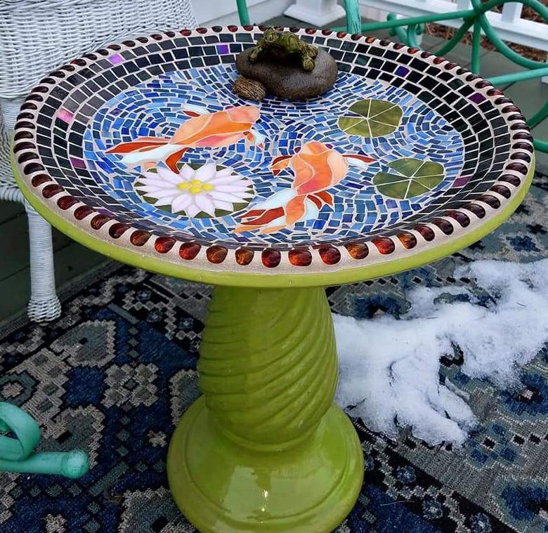 Koi pond bird bath. | Scrolller