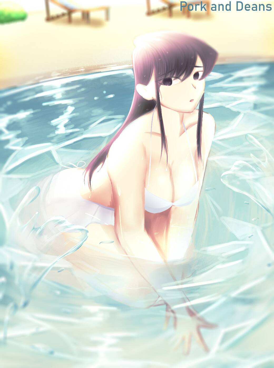 Komi-san in the pool (1) | Scrolller