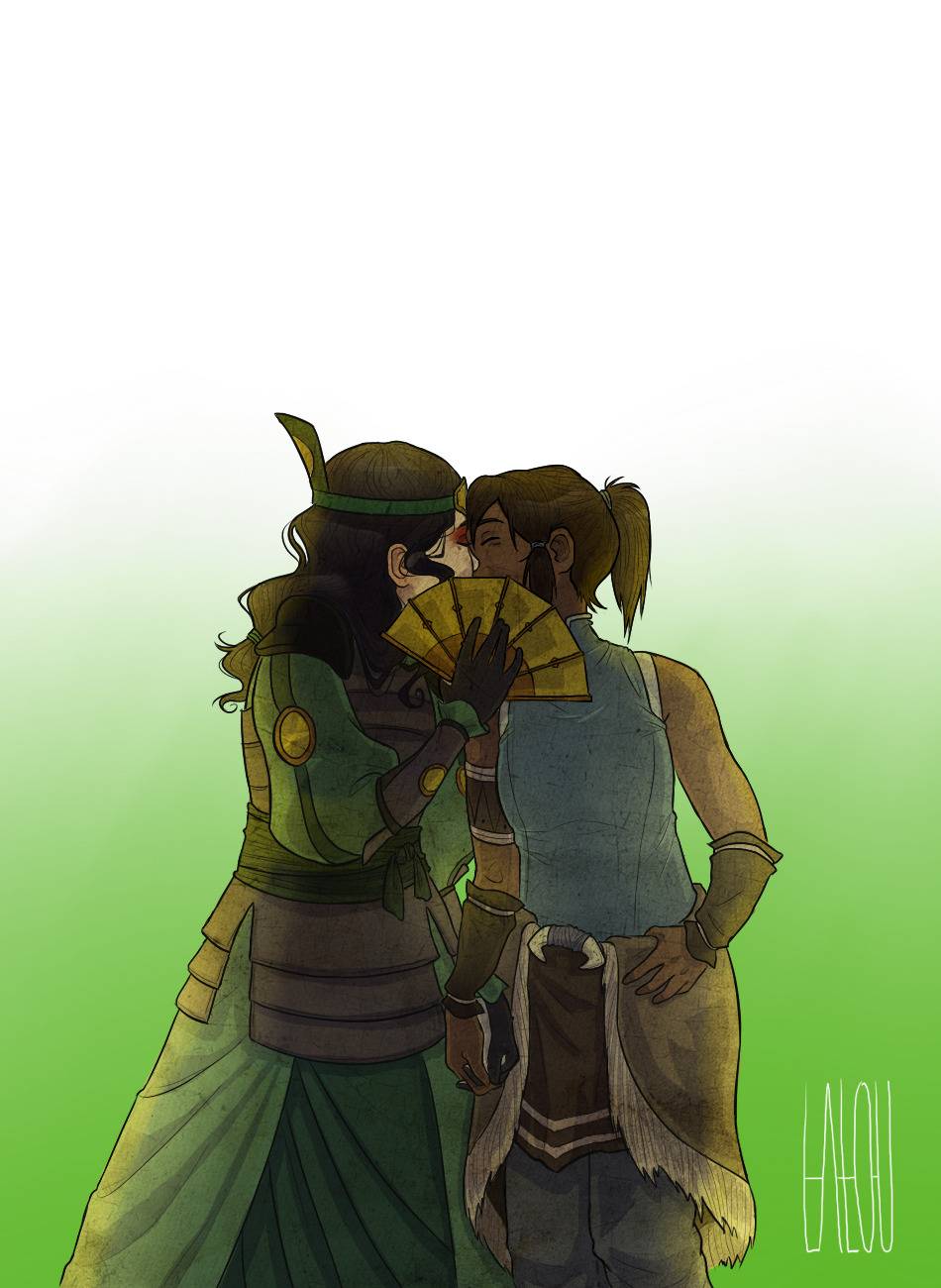 Korra and Asami as Kyoshi Warrior | Scrolller