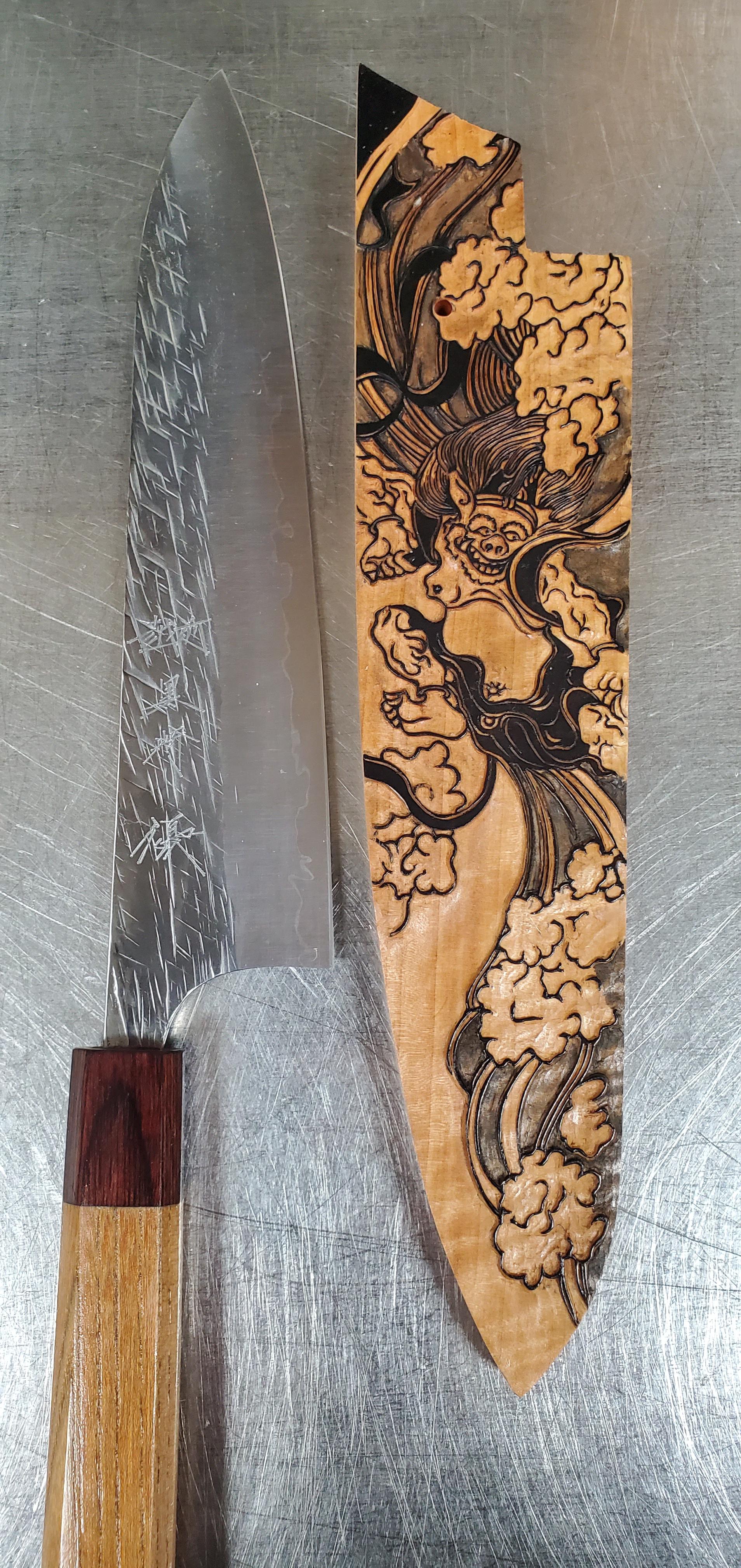 Kurosaki Raijin with Raijin carved saya. | Scrolller