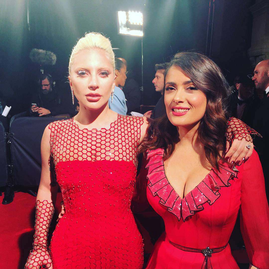 Lady Gaga and Salma Hayek, we can read her poker face | Scrolller