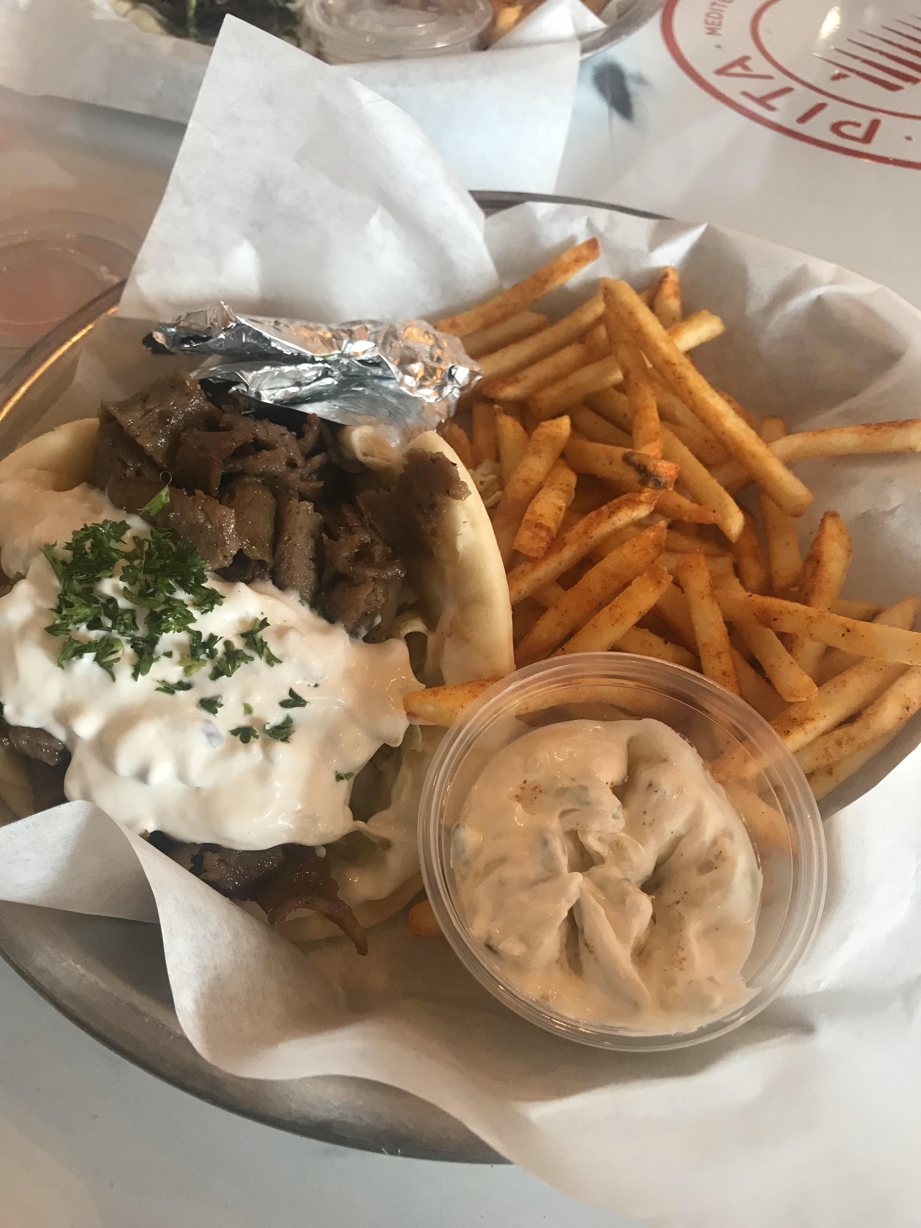 Lamb gyro with crispy fries | Scrolller