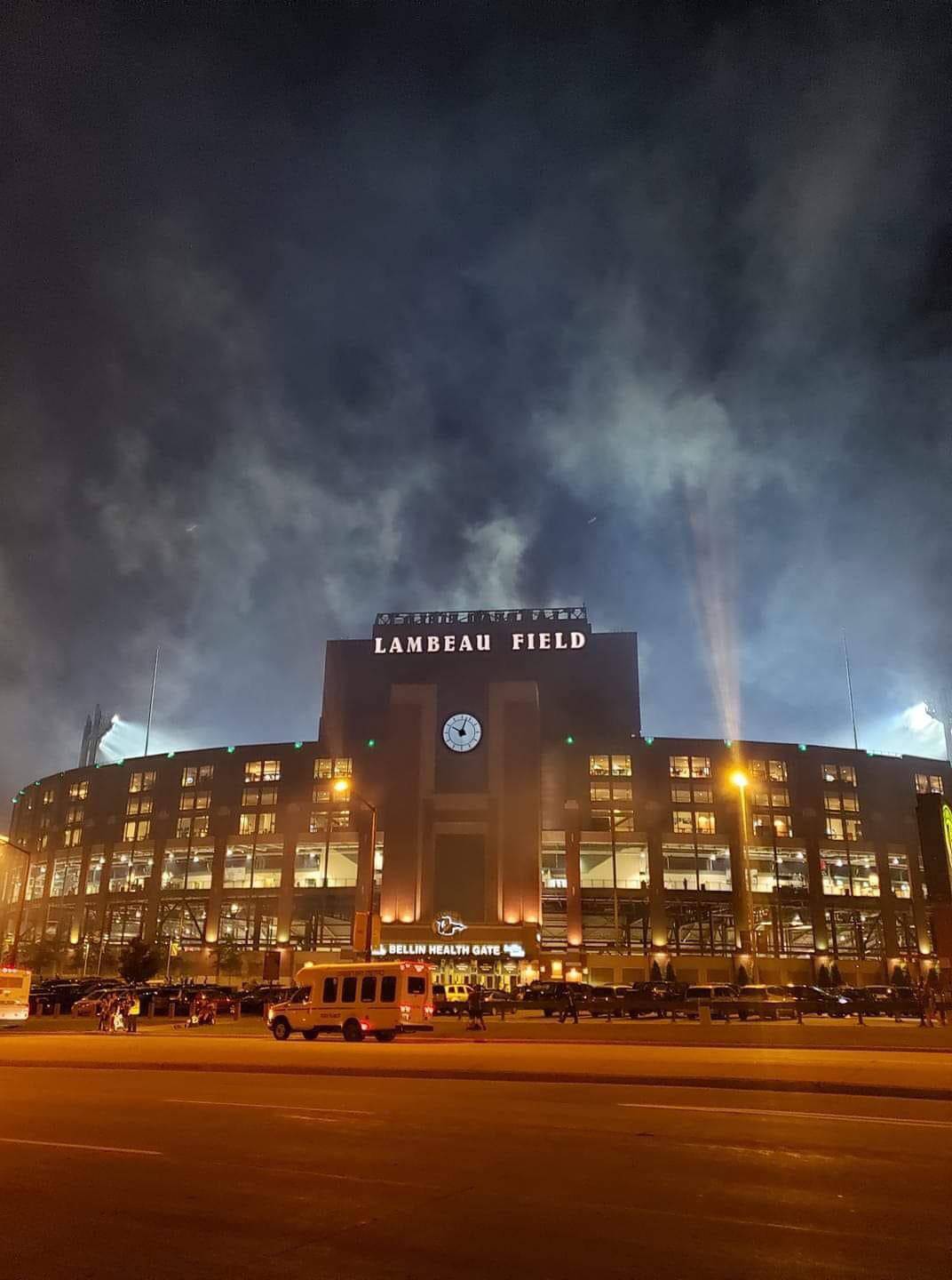 Lambeau during the storm. | Scrolller