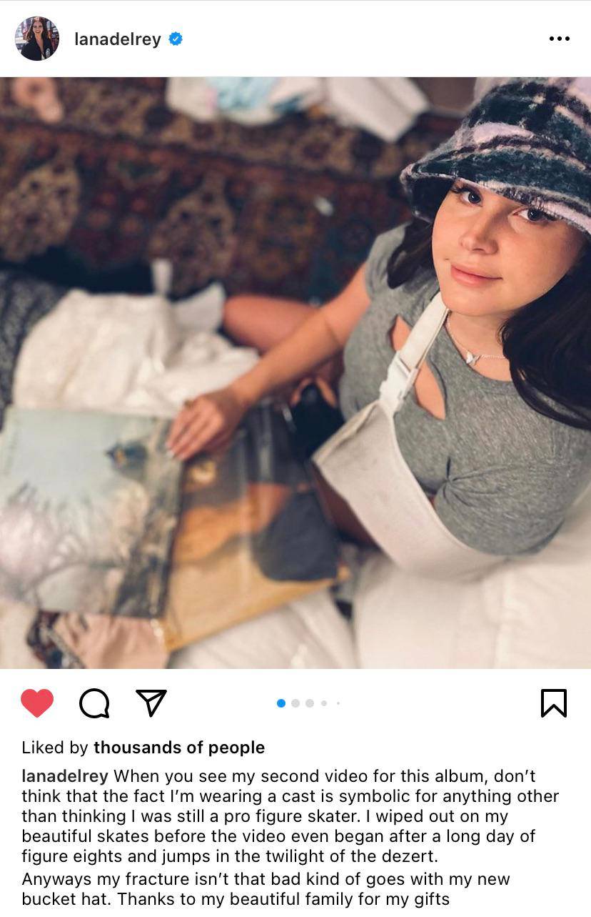 Lana explains the broken arm was due to a figure skating accident. Confirms she will be in a ...