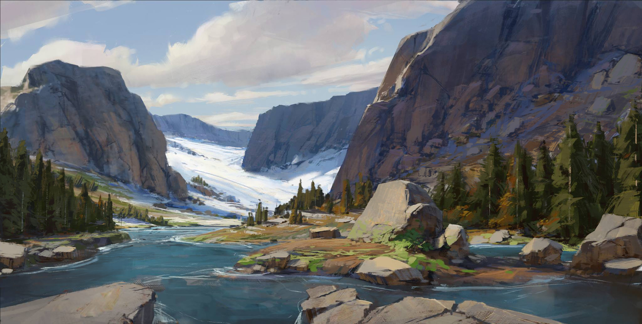 Landscape Sketch by David Fortin | Scrolller