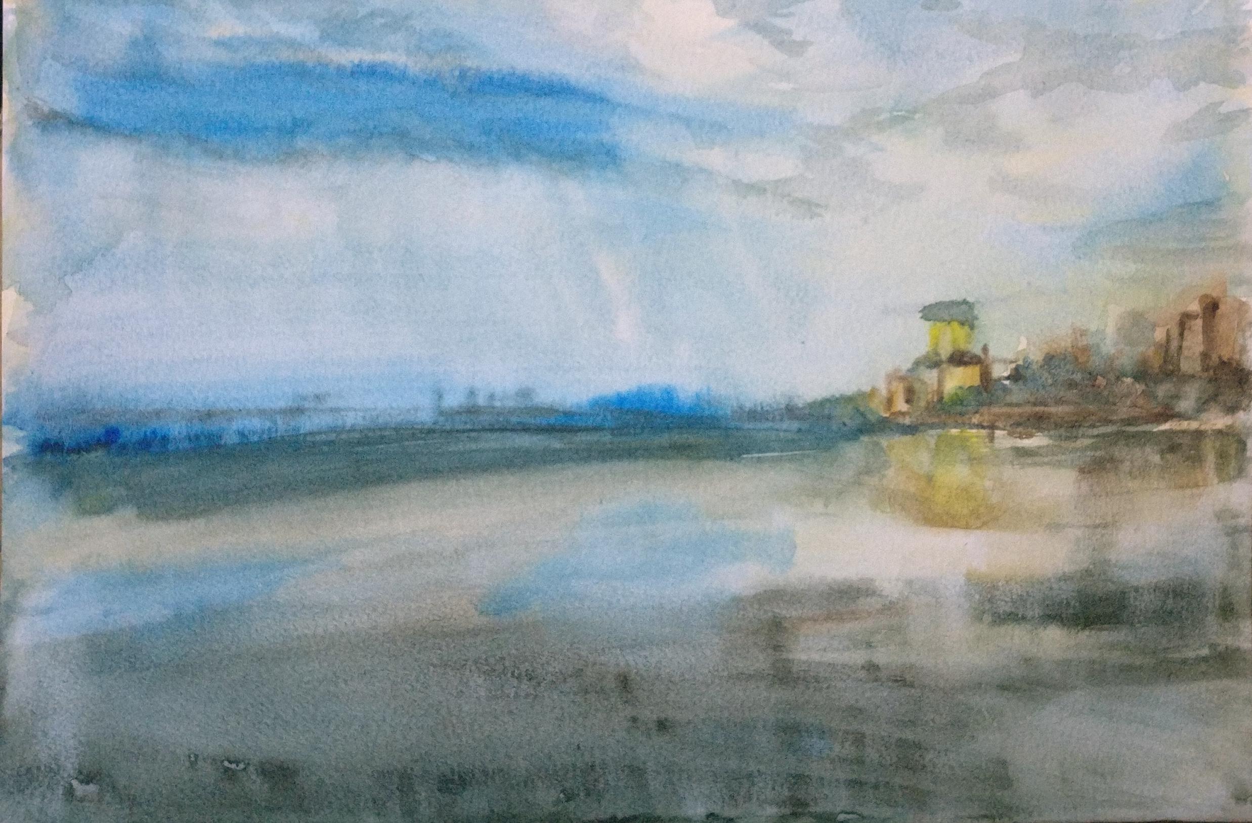 landscape study, me, watercolours, 2020 | Scrolller